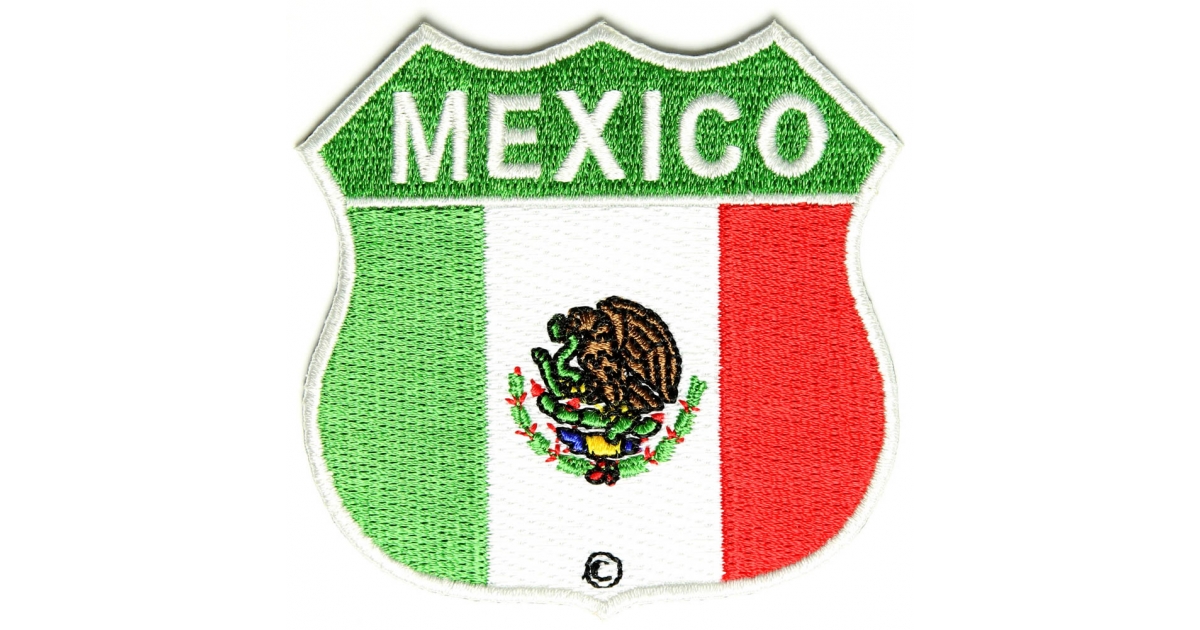 Mexico Shield Flag Patch | International Flags -TheCheapPlace