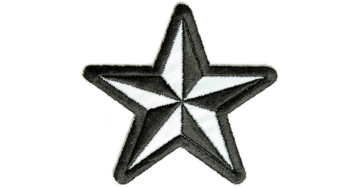 Reflective Nautical Star Patch | Novelty Patches -TheCheapPlace