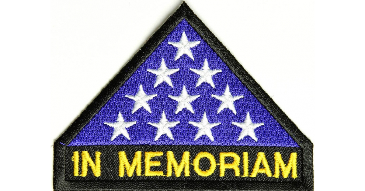 In Memoriam Folded Flag Patch | Flag Patches -TheCheapPlace