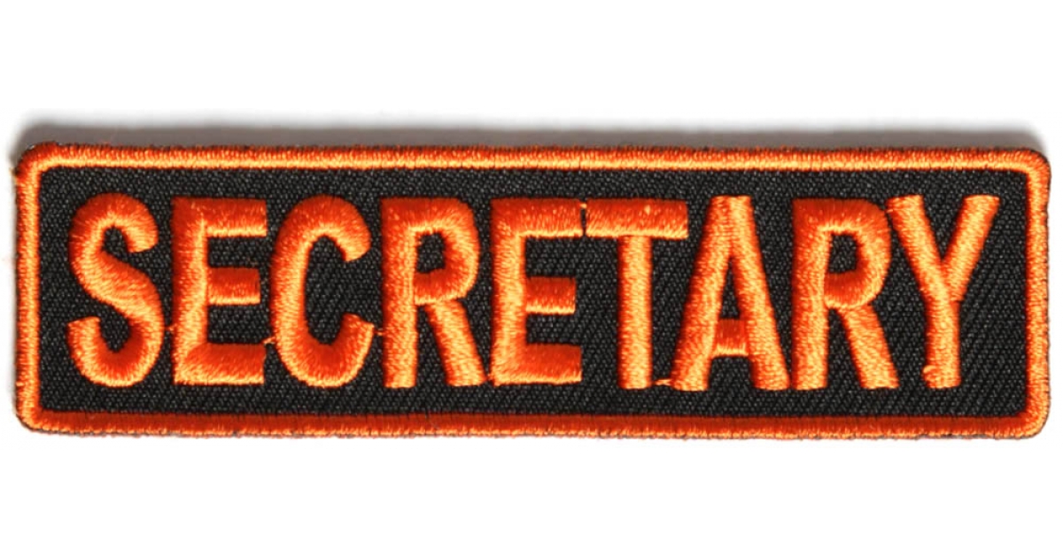 Secretary Patch Black Orange - Motorcycle Club Rank Patches by Ivamis ...