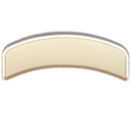 Beige 4 Inch Arched Blank Patch Rocker | Embroidered Patches by Ivamis ...