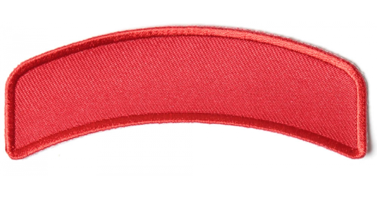 Red 4 Inch Arched Blank Patch Rocker | Embroidered Patches by Ivamis ...