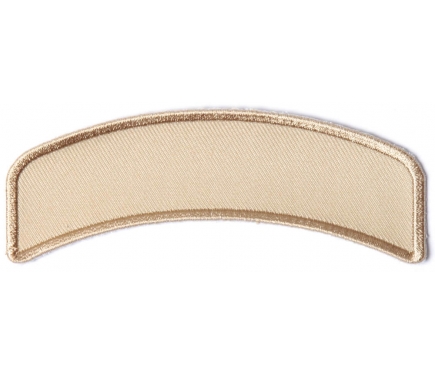 Tan 4 Inch Arched Blank Patch Rocker | Embroidered Patches by Ivamis ...