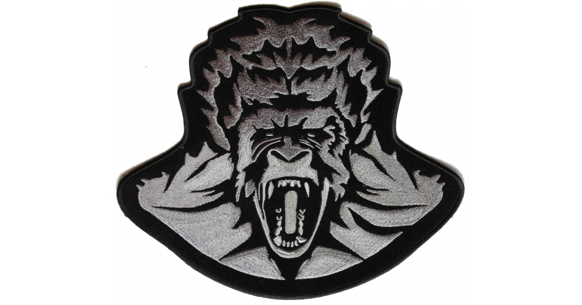 Screaming Gorilla Patch, Large Back Patches for Vests by Ivamis Patches