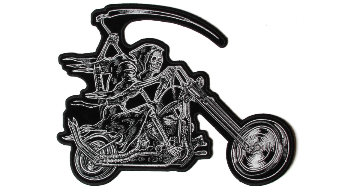 Reaper Riding Chopper Patch | Biker Patches -TheCheapPlace
