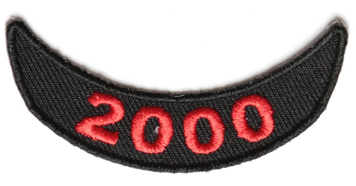 2000 Lower Year Rocker Patch In Red by Ivamis Patches