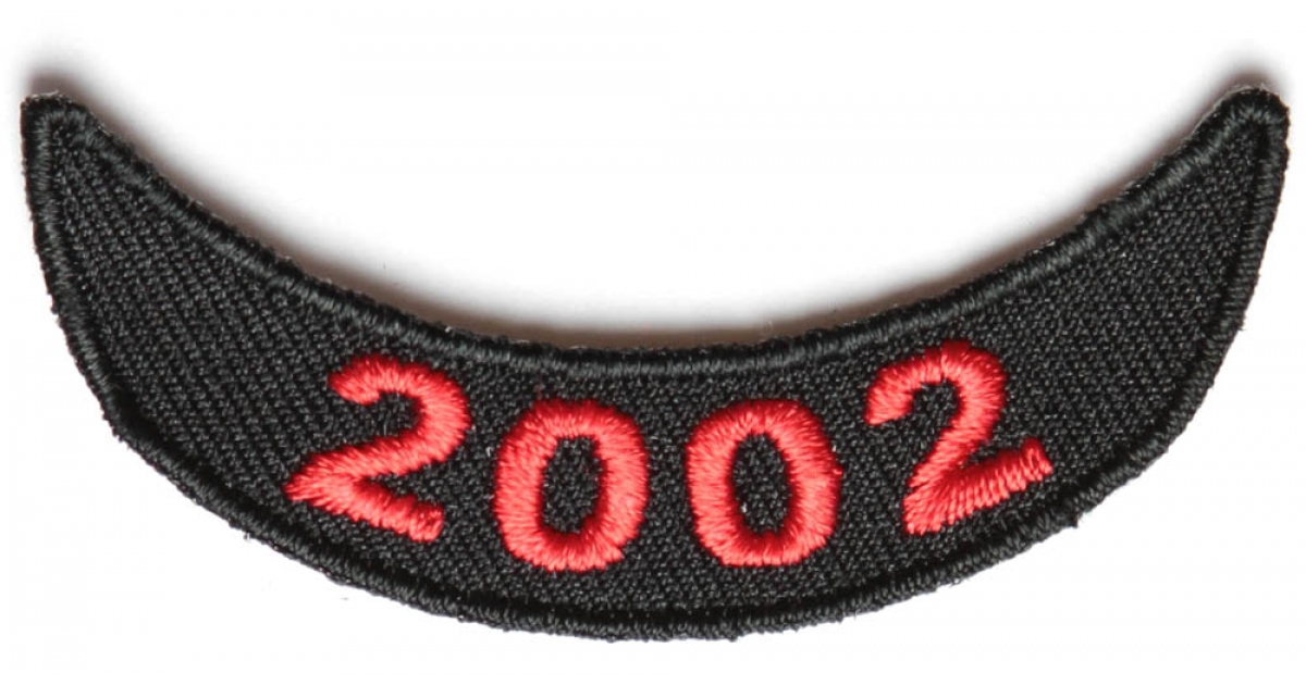 2002 Lower Year Rocker Patch In Red by Ivamis Patches