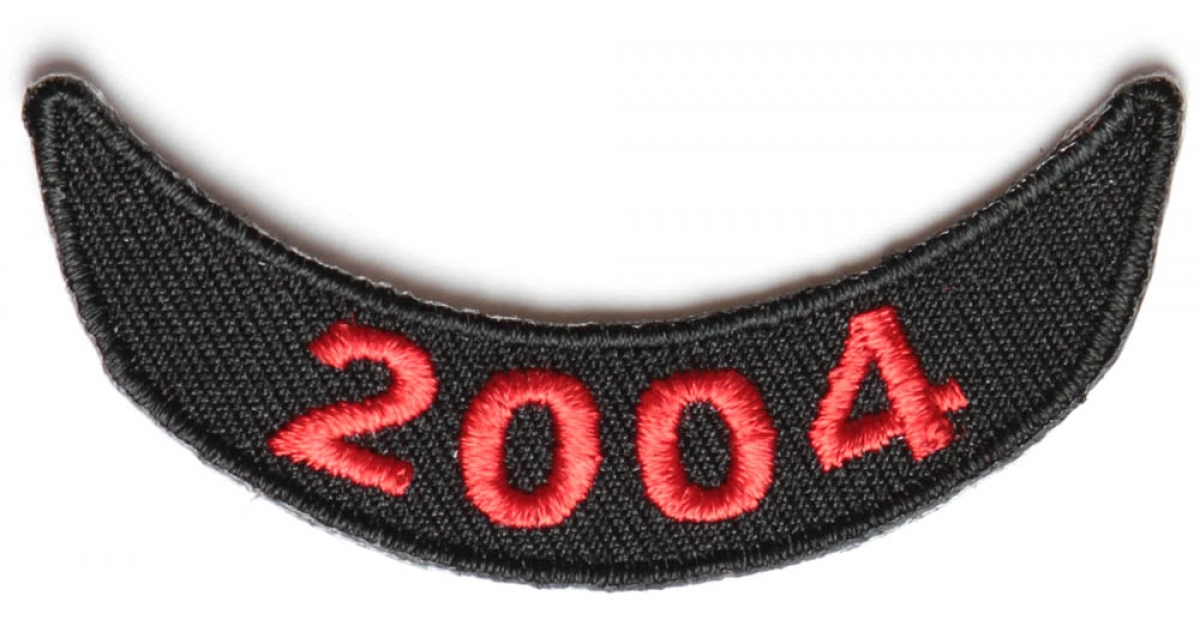 2004 Lower Year Rocker Patch In Red by Ivamis Patches