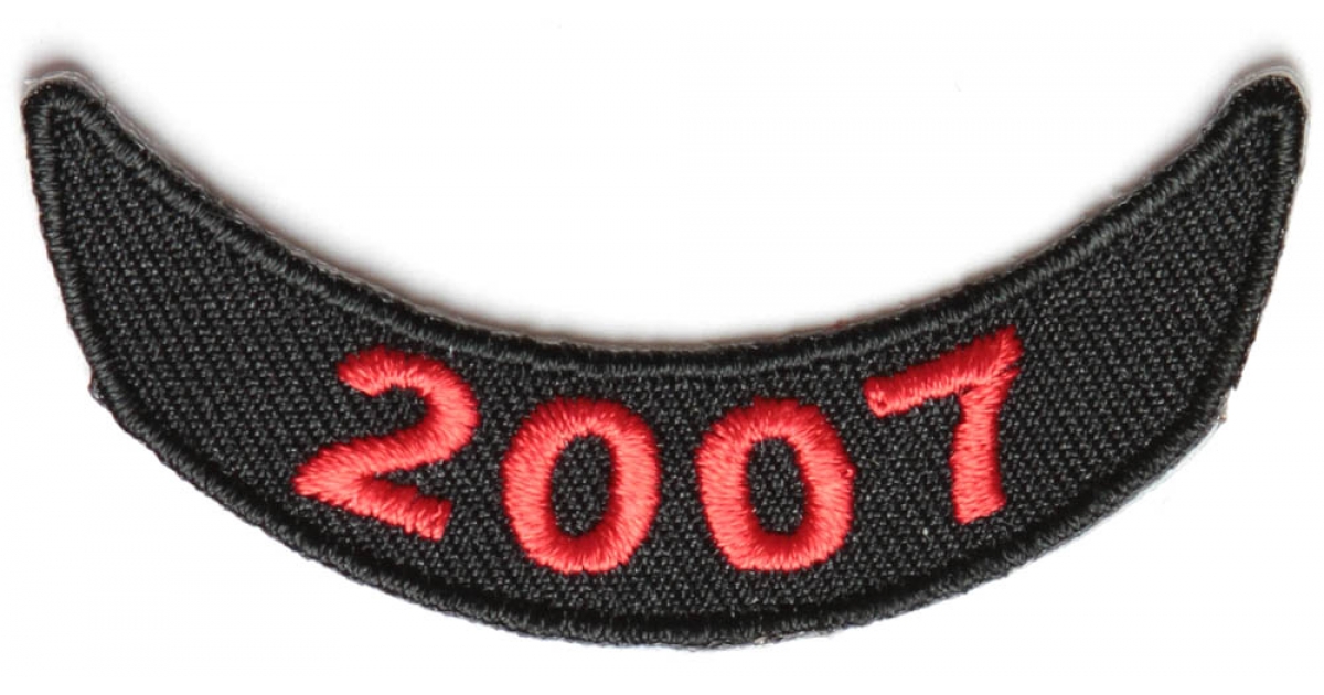 2007 Lower Year Rocker Patch In Red by Ivamis Patches