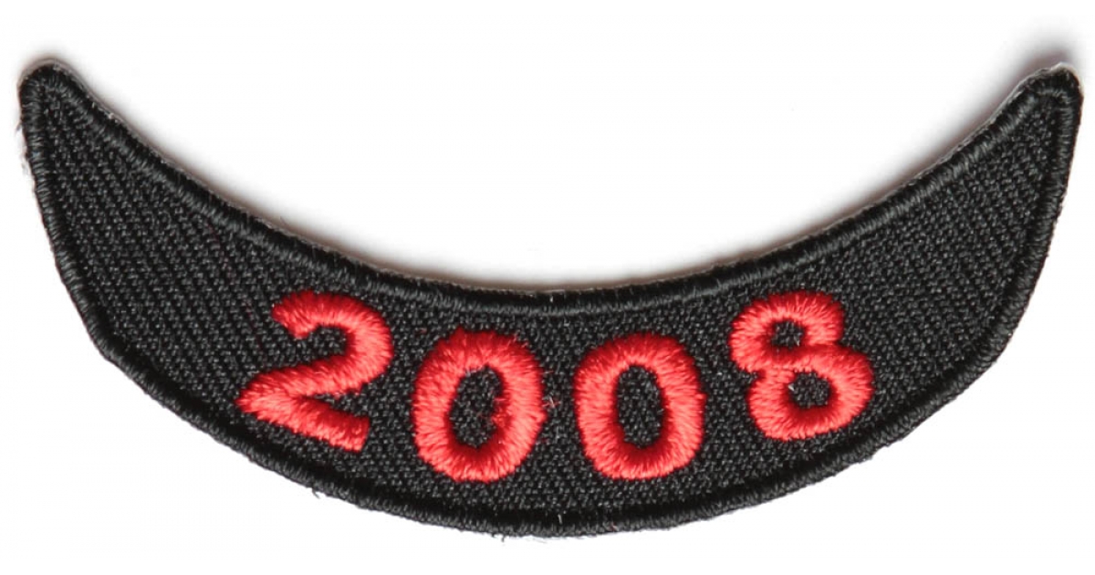 2008 Lower Year Rocker Patch In Red by Ivamis Patches