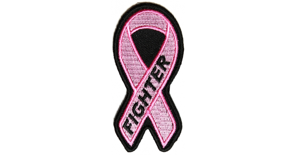 Breast Cancer Fighter Pink Ribbon Patch | Support Ribbons -TheCheapPlace