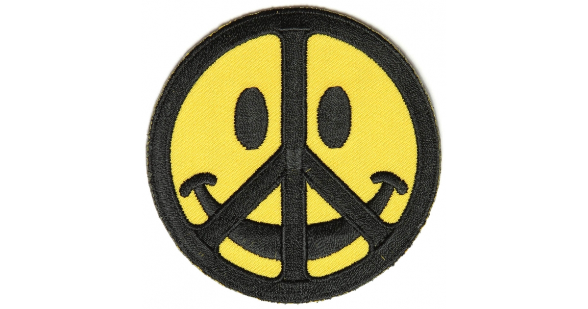 Smiley Face Peace Patch | Peace Patches -TheCheapPlace