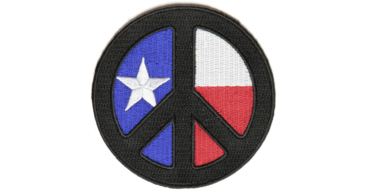 Black Texas Peace Patch | Peace Patches -TheCheapPlace