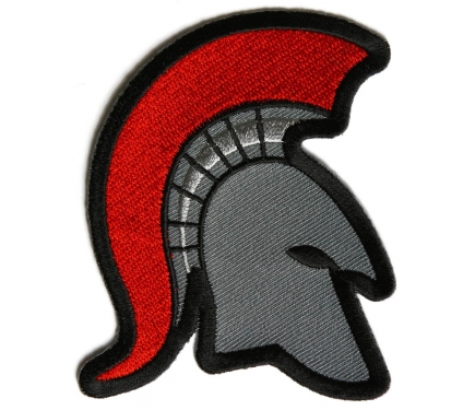 Spartan Helmet Red Mohawk Firefighter Patch | Fire Fighter Patches ...