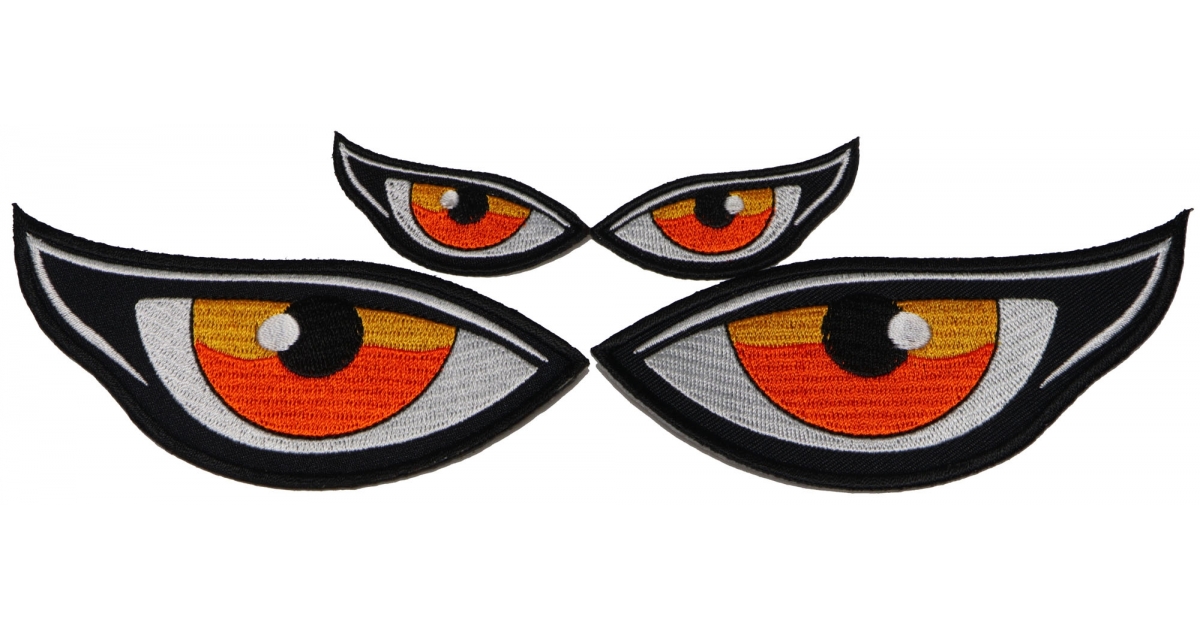 Orange Eyes Patches in Small and Medium Set by Ivamis Patches