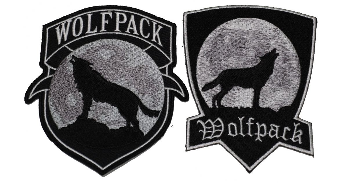 Set of 2 Wolfpack Patches in Gray by Ivamis Patches