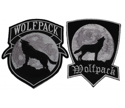 Set of 2 Wolfpack Patches in Gray by Ivamis Patches