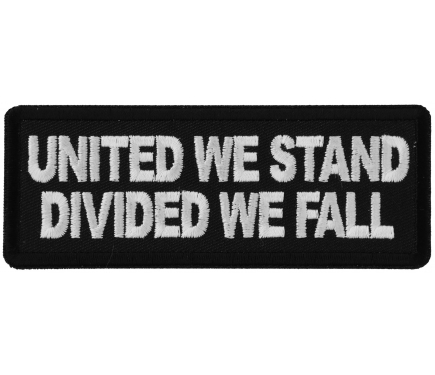 United We Stand Divided We Fall Patch, Patriotic Patches by Ivamis Patches