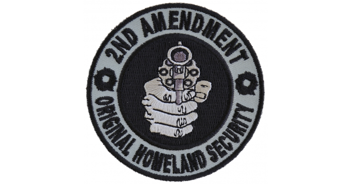 2nd Amendment Round Original Homeland Security Patch | Embroidered ...