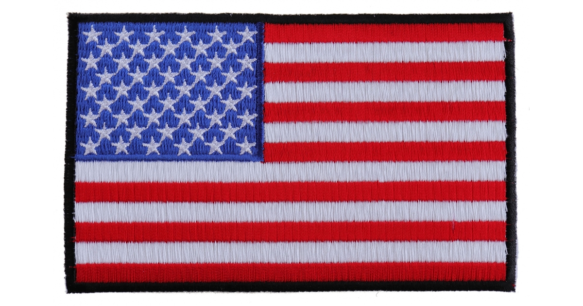 American Flag Patch with Black Borders by Ivamis Patches