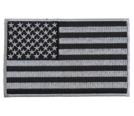 Black and Gray American Flag Patch by Ivamis Patches