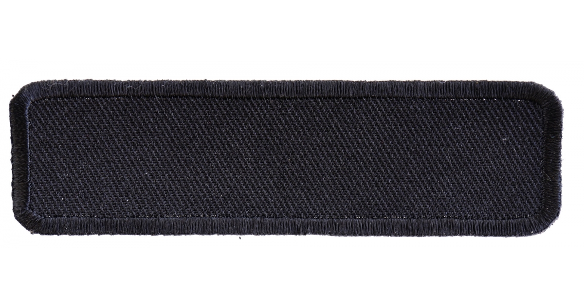 Black Name Tag Blank Patch | Embroidered Patches by Ivamis Patches