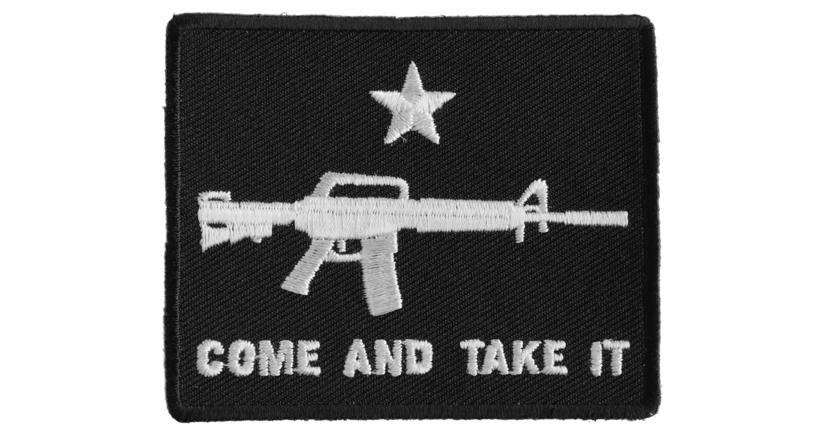Come and Take It Star Machine Gun Patch | Embroidered Patches by Ivamis ...