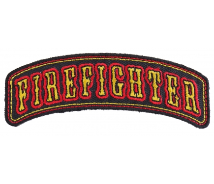 Small Firefighter Patch - Rocker | Embroidered Patches by Ivamis Patches