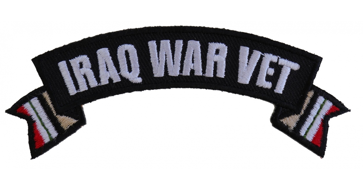 Iraq War Vet Ribbon Small Rocker | US Military Veteran Patches by ...