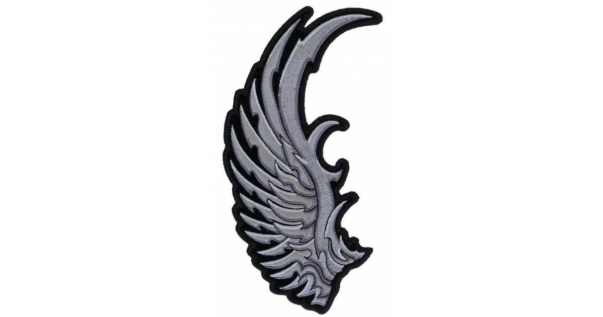 Left Silver Eagle Wing Patch, Large Eagle Back Patches by Ivamis Patches