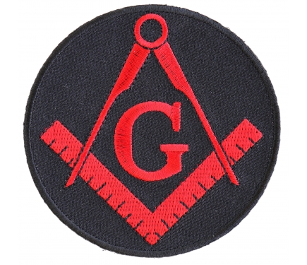 Mason Symbol Patch In Red by Ivamis Patches