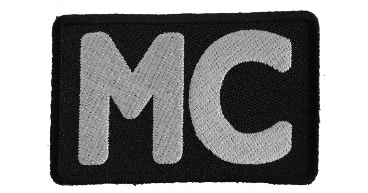MC Patch Black White Biker Patches TheCheapPlace
