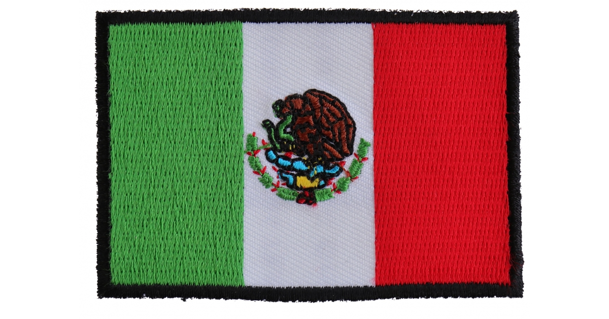 Iron On Mexico Flag Patch | Embroidered Patches by Ivamis Patches