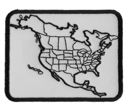 North America Map Patch - Color In States | Embroidered Patches by ...