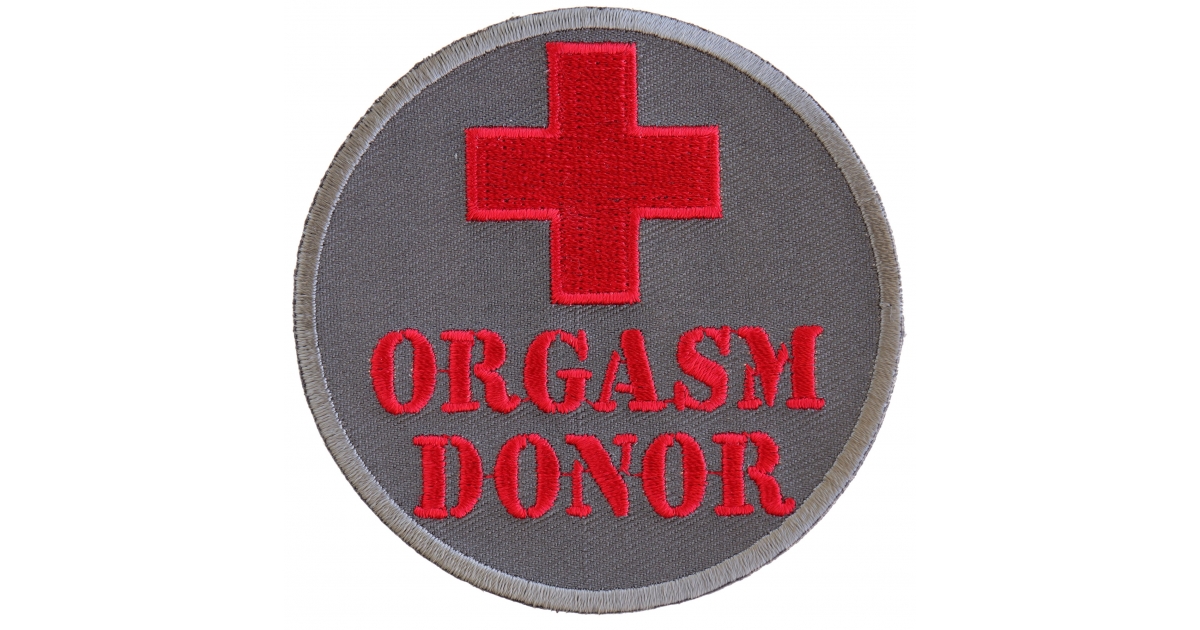 Iron On Orgasm Donor Patch | Embroidered Patches by Ivamis Patches
