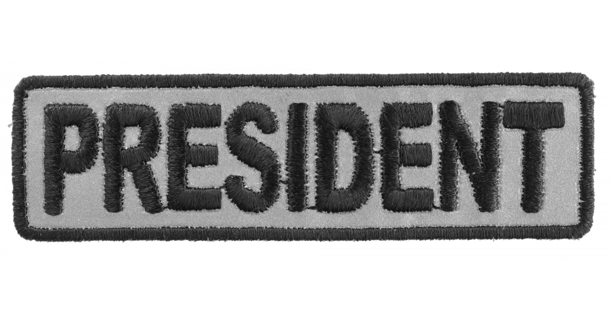 President Patch, Motorcycle Club Patches for Bikers by Ivamis Patches