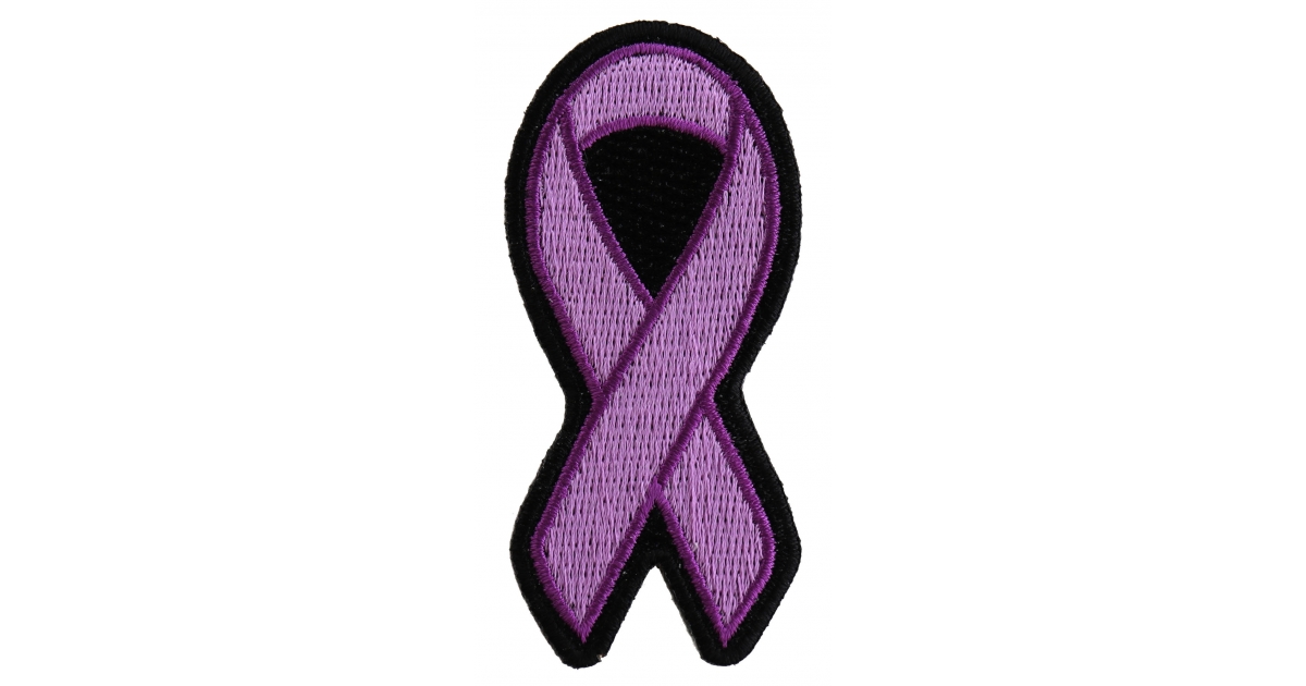 Purple Ribbon Breast Cancer Survivor Iron On Patch | Embroidered ...