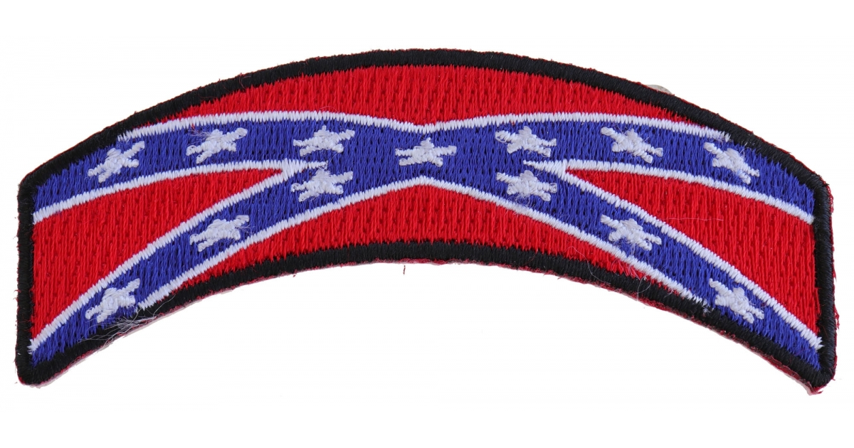 Iron On Rebel Flag Rocker Patch | Embroidered Patches by Ivamis Patches