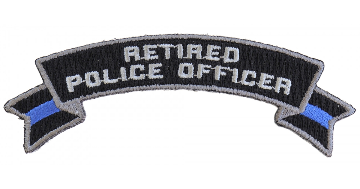 Retired Police Officer Rocker Patch by Ivamis Patches
