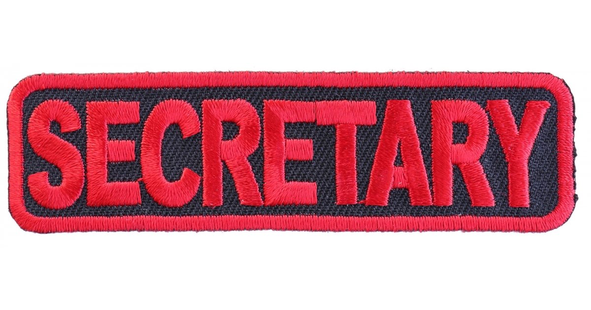 Secretary Patch In Red | Ranks Titles Nicknames -TheCheapPlace