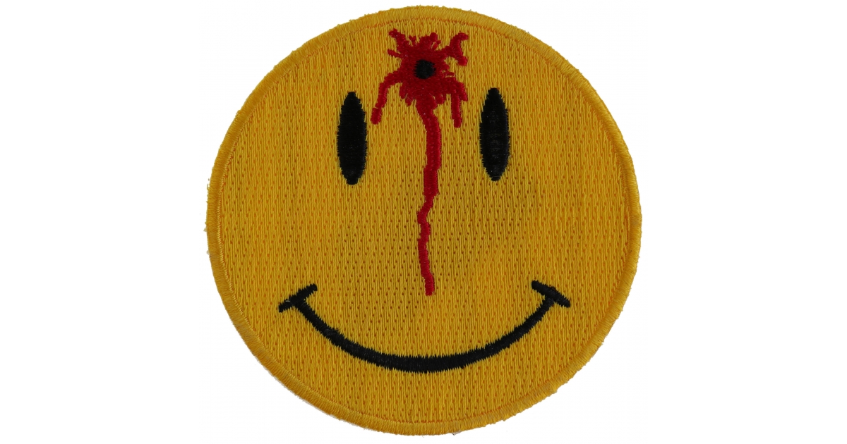 Smiley Face Bleeding With A Gun Shot Patch From Fun Patches ...