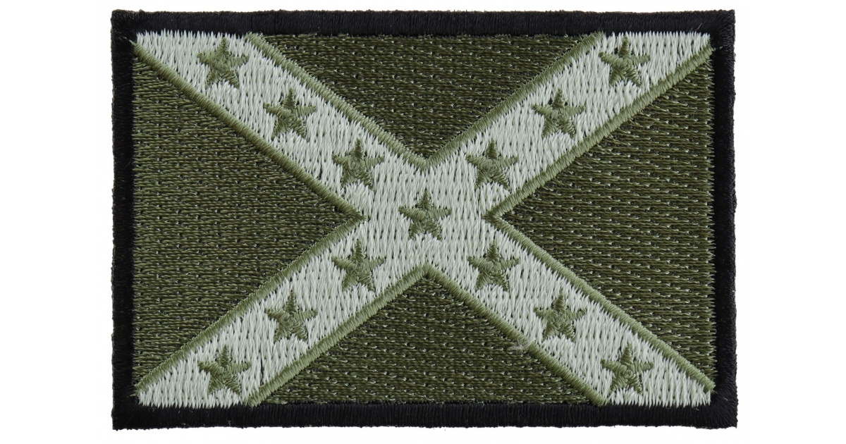 Subdued Green Confederate Flag Patch by Ivamis Patches