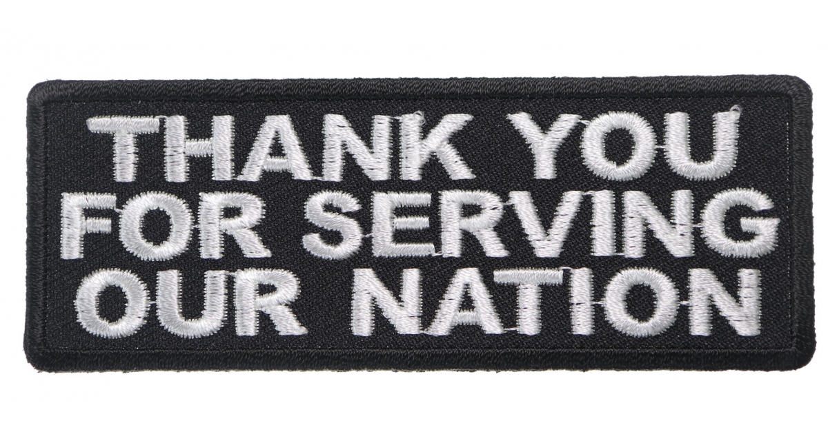 Thank You For Serving Our Nation Patch | Patriotic Patches -TheCheapPlace