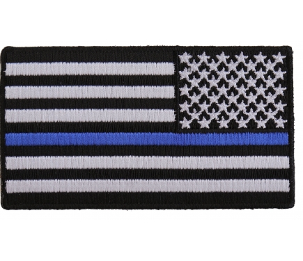 Thin Blue Line American Flag Reversed Patch | Embroidered Patches by ...