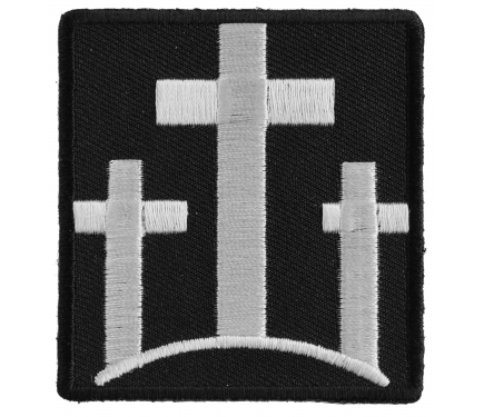 Three Crosses Embroidered Iron On Patch | Embroidered Patches by Ivamis ...