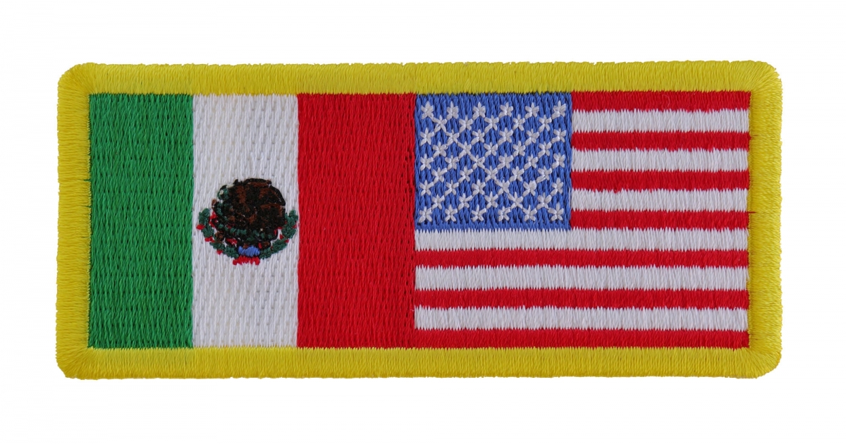 Iron On USA Mexico Flag Patch | Embroidered Patches by Ivamis Patches