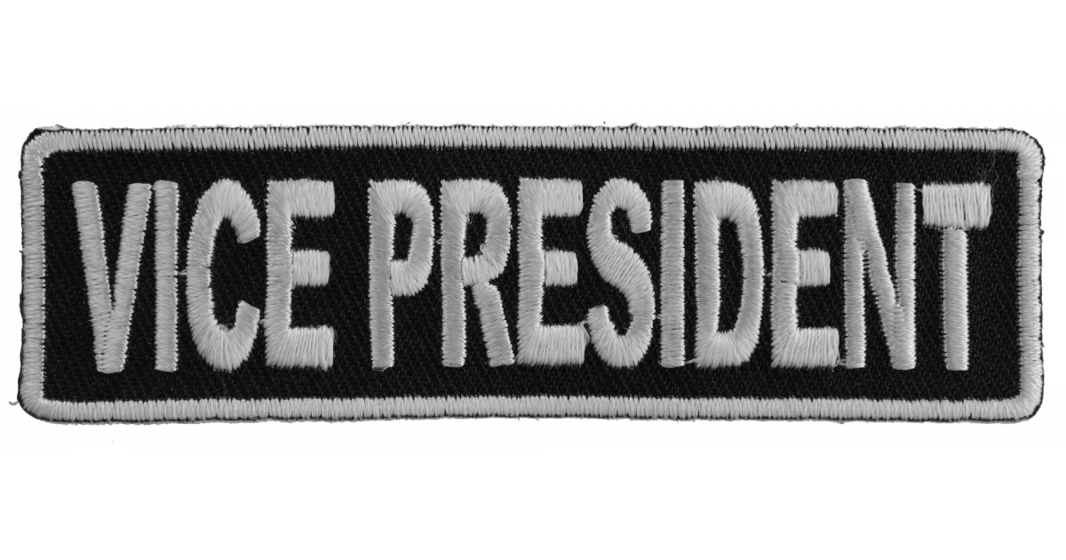 Vice President Patch, Motorcycle Club Patches for Bikers by Ivamis Patches