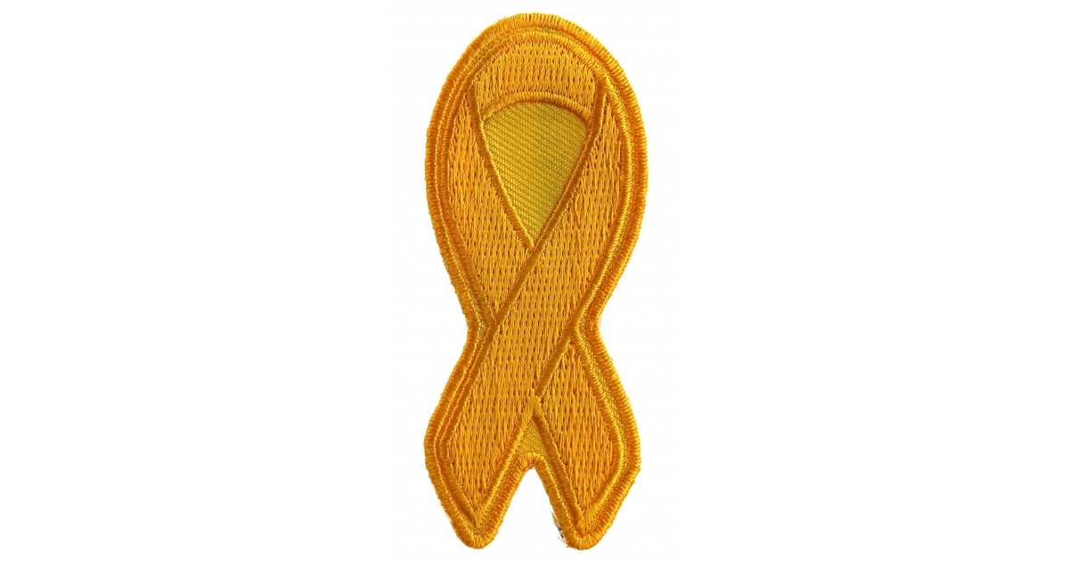 Yellow Ribbon Embroidered Patch by Ivamis Patches