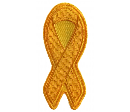Yellow Ribbon Embroidered Patch by Ivamis Patches