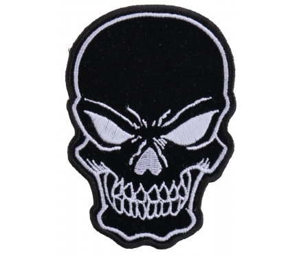 Black Skull Patch, Biker Skull Patches by Ivamis Patches